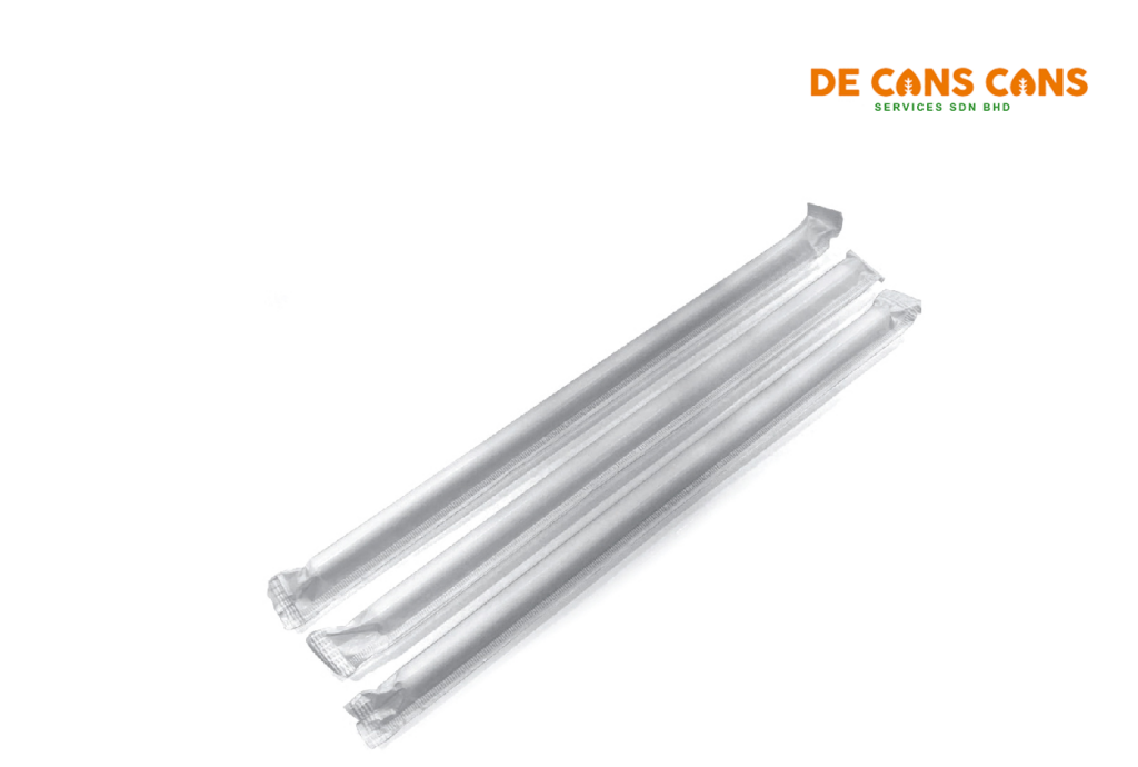 Biodegradable Paper Straws – Flat End 6mm x 210mm (Individual Wrapper ...